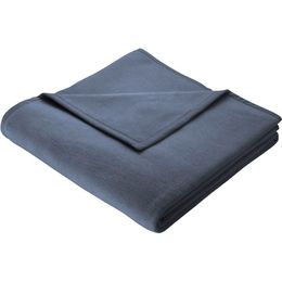 Biederlack Wohndecke &raquo;Cotton Home&laquo; im Uni Design, Kuscheldecke blau Baumwolle, Polyacryl B/L: 150cm x 220cm