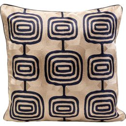 KARE Dekokissen &raquo;Catena Square, Kissenh&uuml;lle mit F&uuml;llung, 50x50 cm&laquo; st&uuml;tzt Kopf und Nacken angenehm und sorgt f&uuml;r erholsamen Schlaf beige Baumwolle, 