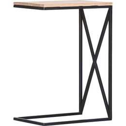 GUTMANN FACTORY Beistelltisch &raquo;Firestones, Couchtisch, H&ouml;he 65 cm&laquo; Platzsparendes Design zum Anstellen an Sofa oder Couch schwarz B/H/T: 45cm x 65cm x 30cm