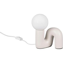REALITY LEUCHTEN Tischleuchte &raquo;QUINN, Keramik Tischlampe m. Glasschirm, ohne Leuchtmittel 1xG9 max5W&laquo; G9 1 Stk. warmwei&szlig; - kaltwei&szlig; Design 