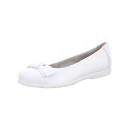 Caprice Klassische Ballerina in wei&szlig; | Gr.: 40