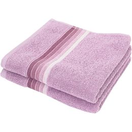 Dyckhoff Handt&uuml;cher &raquo;Chenille&laquo; rosa Frottier, Frottier B/L: 50cmx100cm, 2 Stk., Frottier