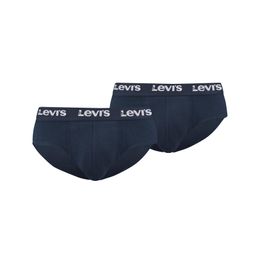 Levi's LEVI'S Herren Slip "LEVIS MEN REPEAT LOGO BRIEF", Gr. S, blau, Obermaterial: 95% Baumwolle, 5% Elasthan, Unterhosen, mit Logobund, Cotton-Mix, ohne