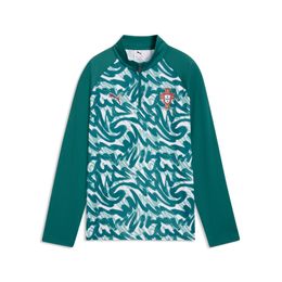 Puma Kinder T-Shirt "Portugal Aufw&auml;rmoberteil Jugendliche", gr&uuml;n, Gr. 140, clean, Obermaterial: 100% Polyester, Shirts