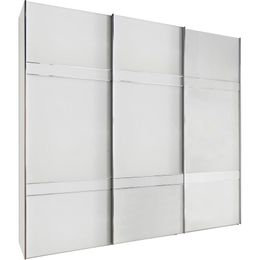 Wiemann Schwebet&uuml;renschrank &raquo;Rialto&laquo; hochwertige Glasfront mit Querriegeln wei&szlig; B/H/T: 246,3cm x 236cm x 67cm, T&uuml;ren: 3 Stk.