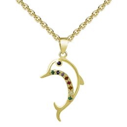 Firetti Damen Kette mit Anh&auml;nger &raquo;Schmuck Geschenk Silber 925 Halsschmuck Ankerkette Delfin&laquo; Made in Germany - mit Zirkonia (synth.) Silber 925 (