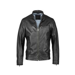 Bugatti Herren Lederjacke "BUDOMENICO", schwarz, Gr. 58, uni, Obermaterial: 100% Lammleder LEL. Futter: 50% Baumwolle CO. 50% Polyester PES. 50%
