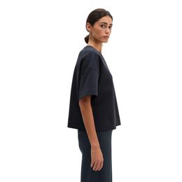 Marc O'Polo MARC O'POLO Damen T-Shirt "aus Interlock-Qualit&auml;t"martime blau, Basic, Gr. XL, unifarben, Obermaterial: 78% Baumwolle, 18% Polyester, 4% Elasthan,