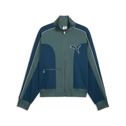 Puma Herren Trainingsjacke "T7 Love Of The Cat Relaxed Trainingsjacke Herren", gr&uuml;n, Gr. L, Obermaterial: 100% Polyester. Rippe: 2% Elasthan, 98%