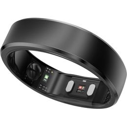 RINGCONN Damen Smart Ring "Gen2 - der perfekte Begleiter f&uuml;r Ihre Gesundheit und Fitness", 10, Kunstharz Titanschwarz, Kunstharz, Titan, Fingerringe,