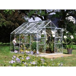 Konifera Gew&auml;chshaus &raquo;Calisto 8300&laquo; silber B/H/T: 254cm x 317cm
