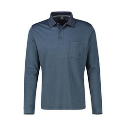 Lerros Herren Lerros Langarm-Poloshirt mit Brusttasche und Logo-Badge 3XL