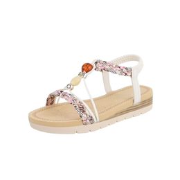 Ital-Design Sandale & Sandalette in Wei&szlig; | Gr.: 39