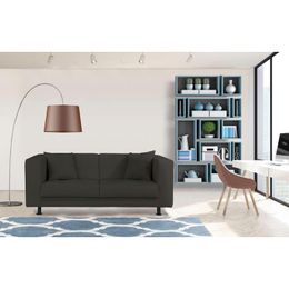 Home Affaire 2-Sitzer &raquo;Bengo&laquo; mit Steppung im Sitz- und R&uuml;ckenbereich, incl. Zierkissen braun B/H/T: 160cm x 68cm x 88cm, Kunstleder