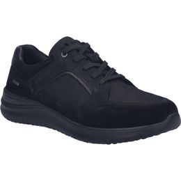 Josef Seibel Herren Sneaker "Wales 51, black-black", Gr. 46, schwarz, Obermaterial: 80% Rindsleder Leather cow. 20% Textilmaterial TEXMAT., Schuhe