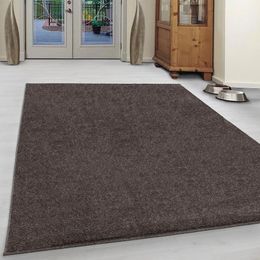 Ayyildiz Teppiche Teppich &raquo;ATA, auch als L&auml;ufer und in rund&laquo; rechteckig 10 mm H&ouml;he Kurzflor, uni, gro&szlig;e Farbauswahl, robust, Fu&szlig;bodenheizungsgeeignet braun Kunstfaser B