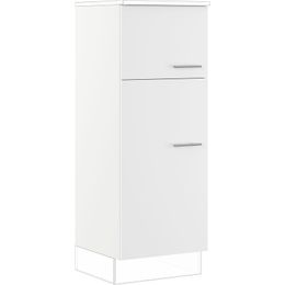 IMPULS K&Uuml;CHEN K&uuml;hlumbauschrank &raquo;"Valencia & Tirana", Breite/H&ouml;he: 60/147,5 cm&laquo; vormontiert, mit zwei Dreht&uuml;ren wei&szlig; Dekorfolie, Holzwerkstoff Wei&szlig;, B/