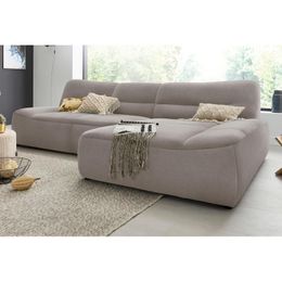 DOMO collection Ecksofa &raquo;Cesena moderne Polsterecke mit flachen Armlehnen, L-Form&laquo; fester Sitzkomfort, frei im Raum stellbar grau B/H/T: 288cm x 81cm 