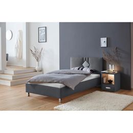 Westfalia Schlafkomfort Polsterbett schwarz Bezug Bett: 100% Polyester;Bonnell-Federkernmatratze: 51% Polypropylen, 39% Polyester, 10% Baumwolle;Kaltschaummatratze: 100% 