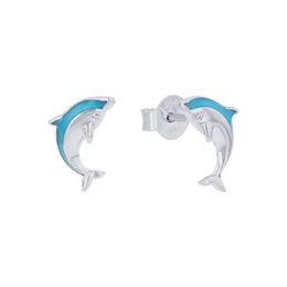 Prinzessin Lillifee Damen Paar Ohrstecker &raquo;Delfin-Optik&laquo; mit Zirkonia (synth.) blau Silber 925 (Sterlingsilber)