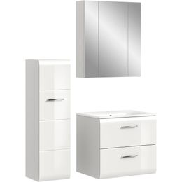 Welltime Badezimmer-Set Set, 4 Stk. tlg. wei&szlig; Holzwerkstoff, MDF B/H/T: 105cmcm x 185cmcm x 46cmcm