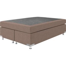 Westfalia Schlafkomfort Boxspringbett &raquo;Holland&laquo; ohne Kopfteil, frei im Raum stellbar beige Strukturstoff (77% Polyester und 23% Viskose) Feinstruktur Ohne Topper, Liegefl&auml;che