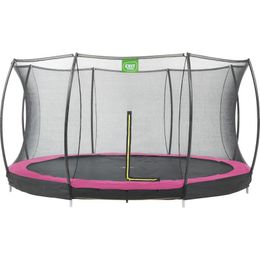 EXIT Gartentrampolin &raquo;Silhouette Ground&laquo; &Oslash; 427 cm mit Sicherheitsnetz rosa &Oslash; 427cm