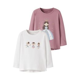name it 2er-Pack Oberteil mit langen &Auml;rmeln in Lilas | Gr.: 92