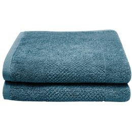 Dyckhoff Handt&uuml;cher &raquo;Popcorn&laquo; blau Frottier, Baumwolle B/L: 50cmx100cm, 2 Stk., Frottier