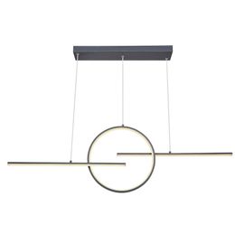 Globo LIGHTING LED Pendelleuchte &raquo;BARRAL&laquo; LED-Modul H&auml;ngelampe/H&auml;ngeleuchte/Wohnzimmer/Esstisch/elegant grau Einheitsgr&ouml;&szlig;e