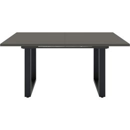 M&auml;usbacher Esstisch Esstisch ausziehbar auf 210 cm, eckige Tischform, Gestell U-Form grau B/H/T: 210cm x 75cm x 90cm, Synchronauszug