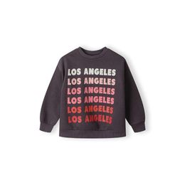 MINOTI Sweatshirt M&auml;dchen Gr&ouml;&szlig;e 92/96 dunkelgrau / pink / wei&szlig;