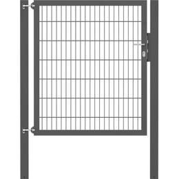Alberts Zauneinzelt&uuml;r &raquo;Flexo Plus&laquo; verschiedene Abmessungen grau Stahl B/H: 125cm x 140cm