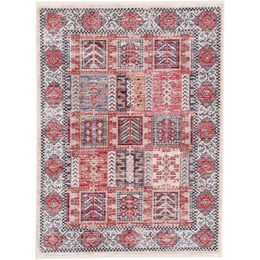 CarpetFine Teppich &raquo;Phoenix&laquo; rechteckig 6 mm H&ouml;he Vintage Orient Look, mit Fransen, Wohnzimmer bunt Polypropylen (PP) B : 140cm 1 Stk., 6mm, L: 200cm