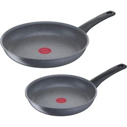 Tefal Pfannen-Set &raquo;Healthy Chef&laquo; Aluminium Set, je 1 Pfanne &Oslash; 24 und 28 cm, 2 Stk. tlg. Mineralia+ Antihaftversiegelung, Thermo-Signal, Induktion grau &Oslash; 