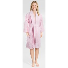 HAMMETEX Damenbademantel &raquo;Ren, 100% Baumwolle&laquo; 380 g/m&sup2; Frottee Bademantel mit Taschen &ndash; Saugf&auml;hig & Weich Baumwolle XL L: 100cm