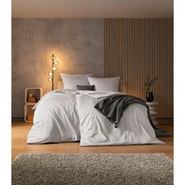 Estella Bettw&auml;sche &raquo;Valetta&laquo; 2 Stk. Gefertigt aus mercerisierter Baumwolle. grau Mako-Satin, Obermaterial: 100% Baumwolle B/L: 155cm x 220cm, 1 Stk., 1 Stk., 