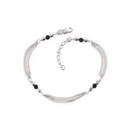 Firetti Fu&szlig;kette &raquo;Schmuck Geschenk Silber 925 K&ouml;rperschmuck Panzerkette Kristalle&laquo; mit Kristallstein silber Silber 925 (Sterlingsilber) Fu&szlig;kette