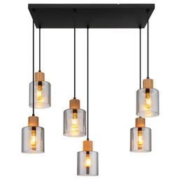Globo LIGHTING H&auml;ngeleuchte &raquo;ALEIDIS&laquo; E27 1 Stk. H&auml;ngelampe Esszimmer-Leuchte Esstischleuchte Wohnzimmer schwarz H: 120cm, 1 Stk.