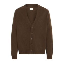 !Solid SOLID Herren Strickjacke "Strickjacke SDRick", braun, Gr. L, Obermaterial: 60% Wolle mw. 40% Nylon NY., Strickjacken