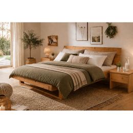 OTTO home Schlafzimmer-Set &raquo;Ultima, 3-tlg., Bettgestell & 2 Nachttische aus massivem Fichtenholz&laquo; Liegefl&auml;che 180x200cm, Belastbarkeit je Seite bis zu