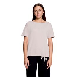 Betty Barclay Damen Kurzarmshirt "Damen mit Tunnelzug", beige, Gr. 42, Jersey, Obermaterial: 75% Polyester, 22% Viskose, 3% Elasthan, Shirts