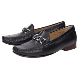 Sioux Damen Slipper "Cambria", Gr. 44,5, blau, Obermaterial: 100% Lammnappaleder LANA. 100% Gummi rubber., Schuhe