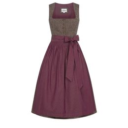 N&uuml;bler N&Uuml;BLER Damen Dirndl "Midi Dirndl Blanka", rot, Gr. 42, Obermaterial: 80% Baumwolle CO. 18% Polyester PES. 2% Elasthan EL., Kleider
