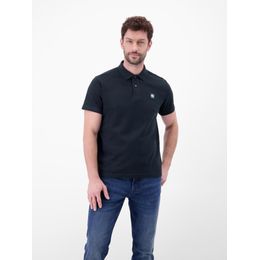 Lerros Herren Poloshirt "Poloshirt mit Waffelstruktur aus 100 % Baumwolle", schwarz, Gr. S, 100% Baumwolle, Shirts