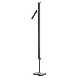 lumiCouture LED Stehlampe &raquo;Pulse&laquo; LED-Modul 1 Stk. Warmwei&szlig; 150 x 22 x 16 cm, 2700 lm, 2700 K, geb&uuml;rstetes Aluminium/schwarz schwarz 1, H: 150cm, 1 