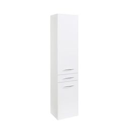 Welltime Hochschrank &raquo;Florida&laquo; Breite 40 cm, mit T&uuml;rd&auml;mpfern wei&szlig; Holzwerkstoff, MDF wei&szlig;, B/H/T: 40cm x 180cm x 35cm, Schubladen: 1 Stk. T&uuml;ren: 2 Stk
