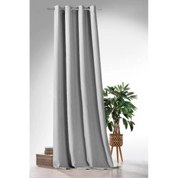 Weckbrodt-Gardinen Verdunkelungsvorhang &raquo;Blackout&laquo; &Ouml;sen 1 Stk. tlg. Thermo, blickdicht, K&auml;lte-, W&auml;rmeisolierend, Schalld&auml;mmend, Store grau Polyester 245cm, &Ouml;sen, 135cm