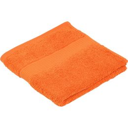 G&ouml;zze Handt&uuml;cher &raquo;New York&laquo; im Set, moderne Uni-Farben, mit strukturierter Borte, reine Baumwolle orange Frottier, Obermaterial: 100% Baumwolle B/L: 