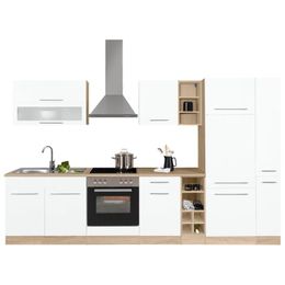 KOCHSTATION K&uuml;chenzeile &raquo;KS-Eton&laquo; ohne E-Ger&auml;te, Breite 330 cm wei&szlig; B/H/T: 330cm x 60cm